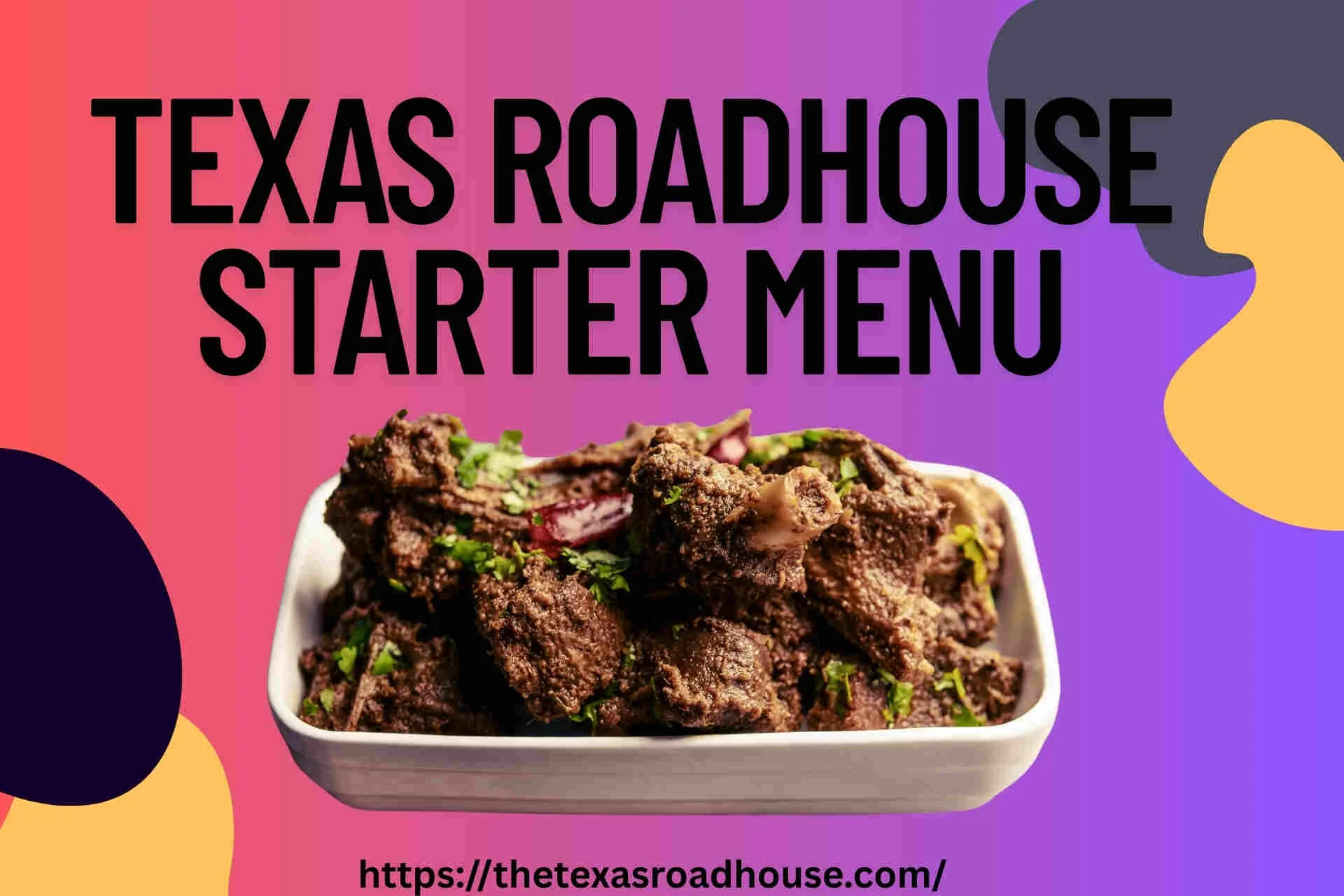 Texas Roadhouse Starter Menu with Price 2025